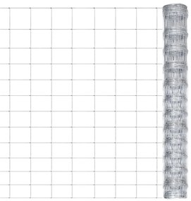 Zahradní plot pozinkovaná ocel 50 x 1,25 m stříbrný