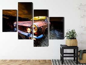 Vícedílný obraz Staré Opuštěné Auto 3D Nedostatek Nedostatek Plátno Canvas 120x75