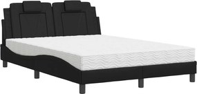 Postel Viana s matrací černá 140 x 200 cm umělá kůže 3208796