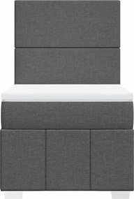 Box spring postel s matrací tmavě šedá 90x190 cm textil 3291517