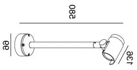 Gardino LX1674 - LED Venkovní nástěnné bodové svítidlo ROSE LED/15W/230V IP65