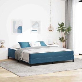 Postel s boxspringem s matrací Tmavě modrá 180 x 200 cm textil 3398711