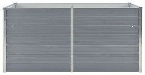 Vyvýšený zahradní truhlík 160x80x77 cm galvanizovaná ocel šedý - Default Title