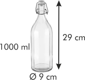 TESCOMA Láhev s klipem hranatá DELLA CASA 1000 ml