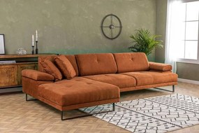 Designová rohová sedačka Vatusia 314 cm oranžová - levá