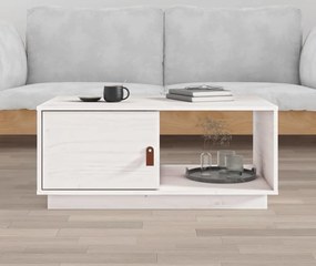 vidaXL Konferenční stolek 80x50x35,5 cm masivní borové dřevo [818262] Barva: Bílá
