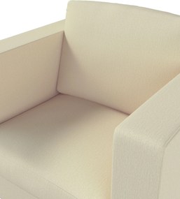 Potah na křesko IKEA Karlanda, krátký barva krémová látka lesklé, pletený vzor