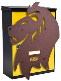 MIA box Lion Y - poštovní schránka s výměnným krytem a jmenovkou, lev