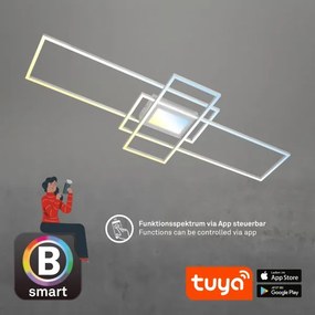Briloner 3812019-LED Stm stropní svítidlo RAM 56W/230V Wi-Fi Tuya 111x42 cm + DO