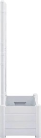 Zahradní truhlík s treláží 100 x 43 x 142 cm PP bílý 313983
