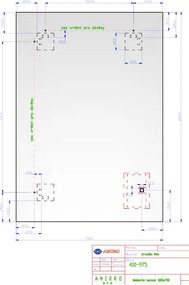 Zrcadlo do koupelny na zeď do pokoje do ložnice do předsíně na chodbu AMBIENTE 100 x 70 cm s LED podsvícením  po celém obvodu a dotykovým senzorem 410-975