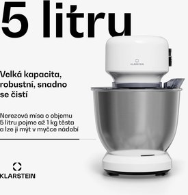 Klarstein Bella Evo kuchyňský robot | planetární míchací systém | 3 nástavce na mixování | 1500 W | 5 l