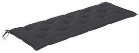 Lavice Spiga s antracitovou poduškou - 150 cm | masivní teak