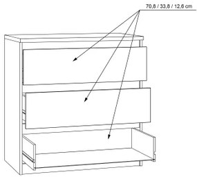 Komoda se zásuvkami MAO dub artisan
