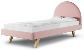 MINKO Čalouněná jednolůžková postel PILLE do dětského pokoje Zvolte barvu: Růžová, Zvolte rozměr: 120x200 cm