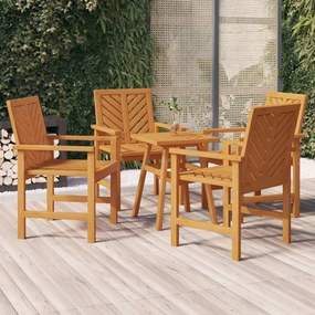 Zahradní jídelní židle 4 ks masivní akáciové dřevo,  3155975