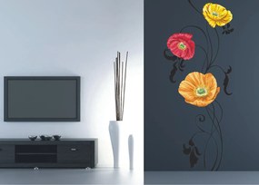 Samolepka na zeď Mák | 65 x 85 cm | DF0448