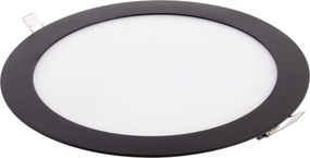 T-LED Černý vestavný LED panel kulatý 300mm 24W 24V CCT 102211