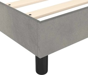 Rám postele s boxspringem světle šedý 140 x 200 cm samet 3121120