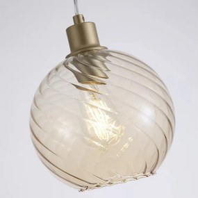 Searchlight 44520-6CP Závěsné svítidlo RADIANCE CHAMPAGNE optické sklo