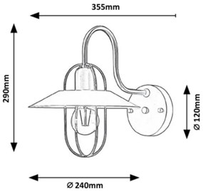 Rabalux - Nástěnné svítidlo 1xE27/40W/230V