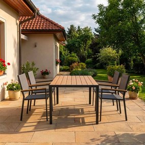Vikio Zahradní jídelní set 150x90 pro 4 osoby AZS155P-4 přírodní