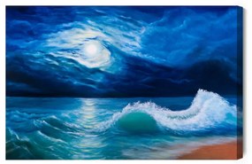Obraz Moře V Noci Nedostatek Nedostatek Přírodní plátno 70x50