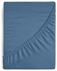 MAKOSATENOVÉ PROSTĚRADLO NOVA S GUMIČKOU 200X220 CM, VÝŠKA 30 CM TMAVĚMODRÁ