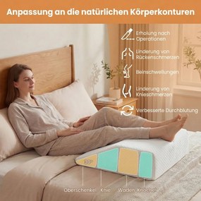 Costway Pěnový polštářek na žíly vyvýšení nohou odnímatelný omyvatelný