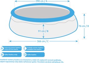 Marimex | Bazén Marimex Tampa 3,66x0,91 m s pískovou filtrací | 10340132