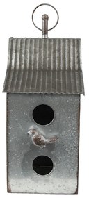 Dekorační plechová ptačí budka - 14*14*30 cm