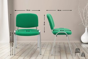 Konferenční židle Ken C látka – zelená