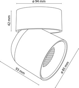 TK Lighting Černé stropní/nástěnné svítidlo Twist pro žárovku GU10 TK10575