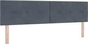 Postel s boxspringem s čelo Tmavě šedá 200 x 180 cm samet 3341481