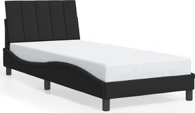 Rám postele s LED osvětlením bez matrace Hanko černý 80 x 200 cm samet 3213747