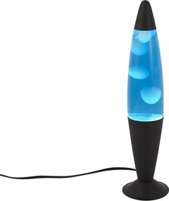 Lávová lampa modrá s bílým voskem vč. LED - Molten Lava