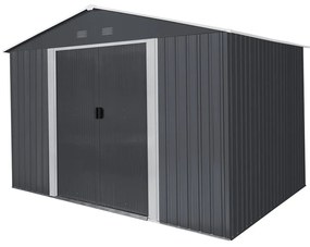 Riwall PRO RMSA 8x10 Anthracite zahradní domek kovový 3 x 2,4 m se sedlovou střechou antracit