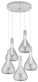 Bílé LED závěsné svítidlo se skleněným stínidlem ø 55 cm Cipera – CINQUE