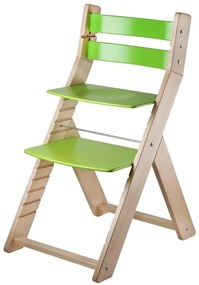 Wood Partner Rostoucí židle Sandy - natur lak / zelená