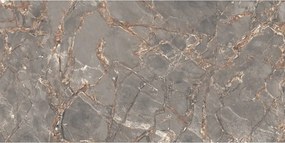 Mexen Rubble Šedý glazovaný rektifikovaný gres G1, dlaždice 120 x 60 cm, carving - TL401-120-060-02