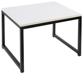 Set 2 konferenčních stolků, matná bílá / černá, KASTLER NEW TYP 2