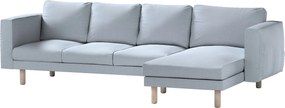 Potah na pohovku IKEA Norsborg 4-místná se šezlongem barva modrá látka pletený vzor