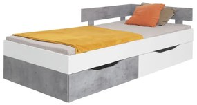 Dětská postel Sigma SI16, bílý lux/beton Zvolte možnost matrace: Bez matrace