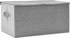 Úložný box textil 50 x 30 x 25 cm šedý 332914