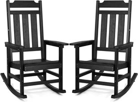Veranda Rocker HIPS Venkovní houpací křeslo s vysokým opěradlem 2 ks 181,4 kg