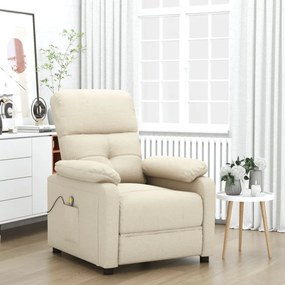 Masážní křeslo krémové textil 289681