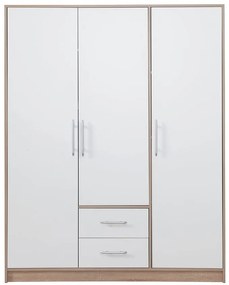 Šatní skříň SMART II 150 bez zrcadla dub sonoma + bílý lux