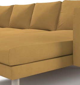Potah na pohovku IKEA Norsborg 4-místná se šezlongem barva žlutá látka pletený vzor