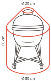 Obal na gril Ø 80 x 80 x 20 cm Winza