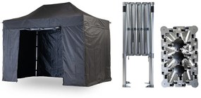 Nůžkový párty stan 2x4 m TENTino BIG HEXAGON EXTREME Barva opláštění: 11A - ČERNÁ